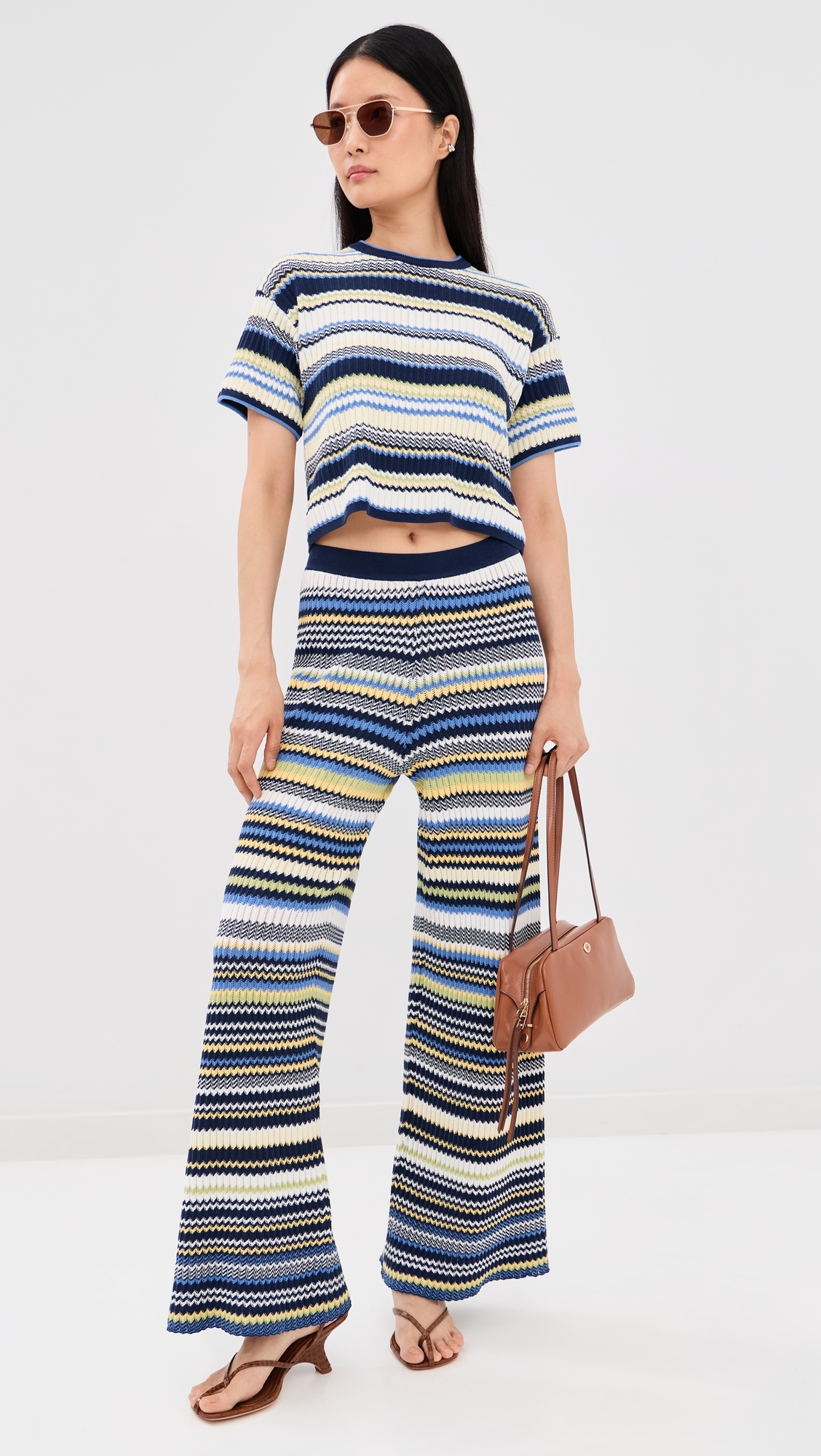 SIMKHAI SIMKHAI Farrah Chevron Knit Pants